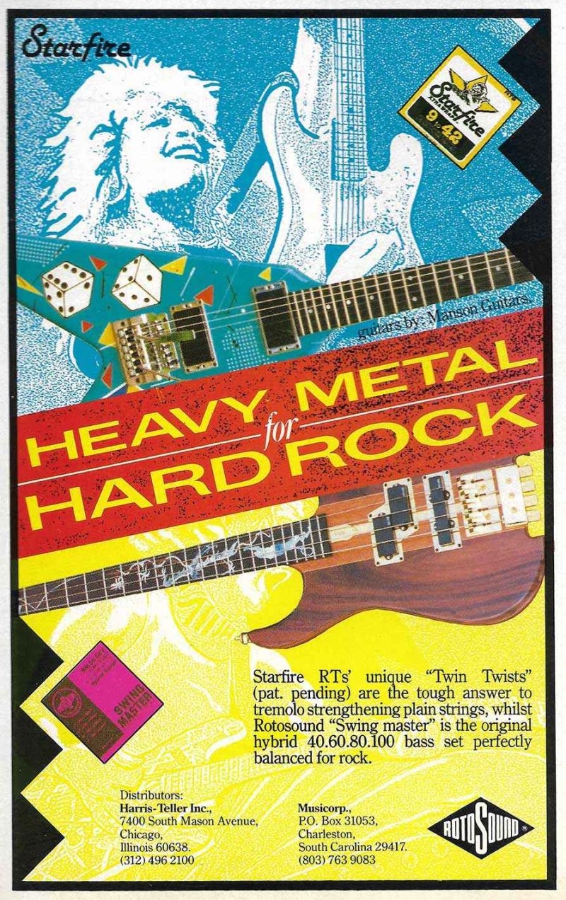 Heavy Metal for Hard Rock Rotosound advert • Rotosound Music Strings