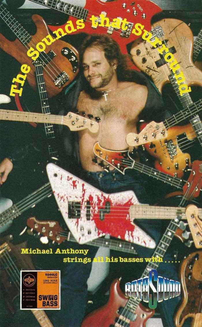 Michael Anthony (Van Halen) advert • Rotosound Music Strings