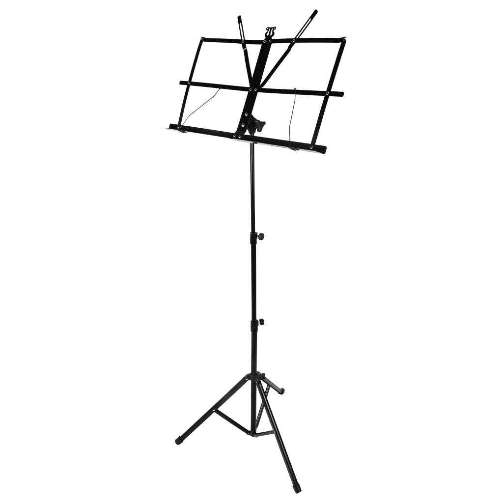 Folding Music Stand in Black • Rotosound Music Strings